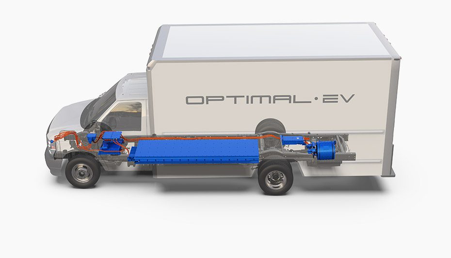 Optimal EV E1 Battery-Electric Cutaway Chassis - City-View